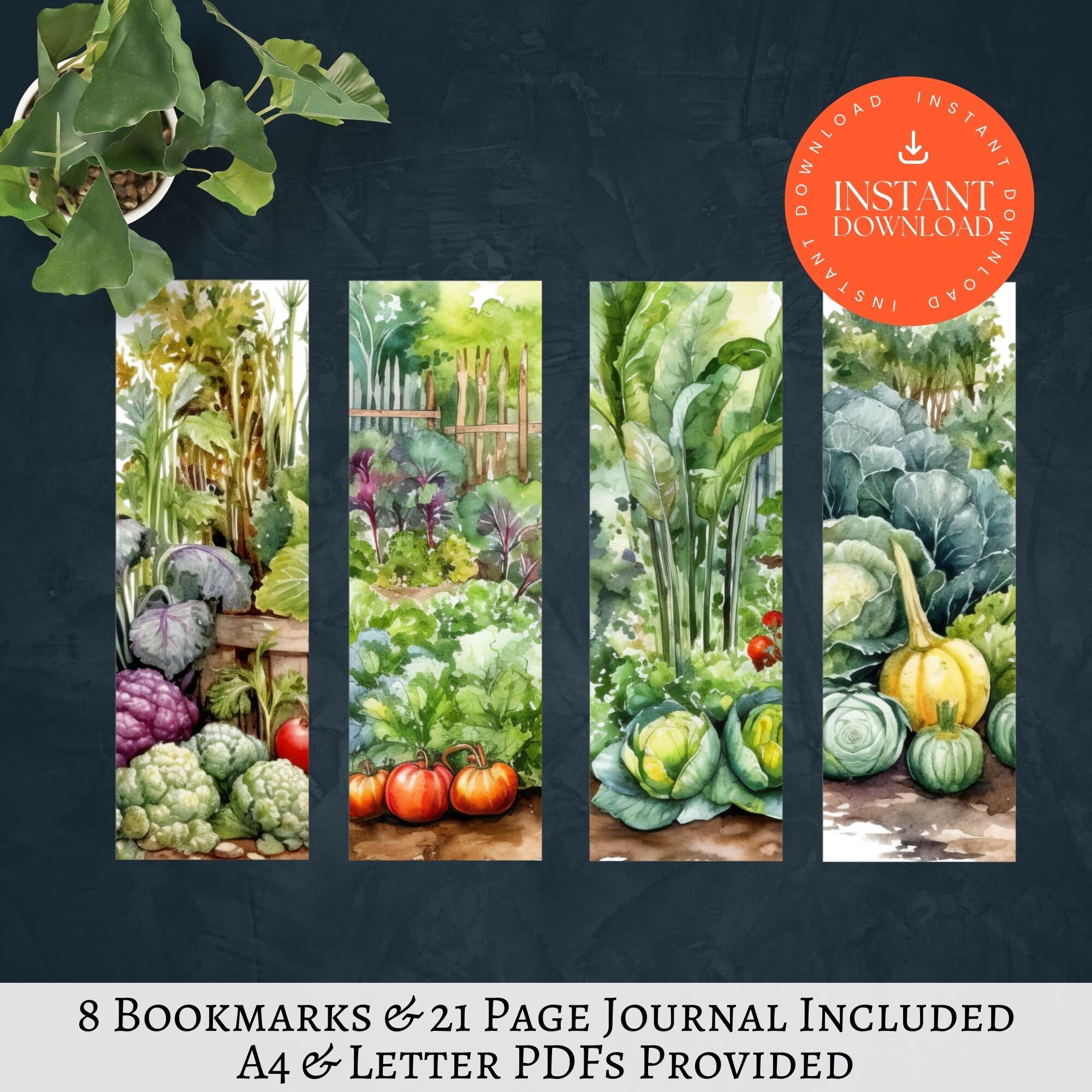 Fruit and Vegetable Gardener Bundle, DOWNLOAD, Garden Journal, Watering ...
