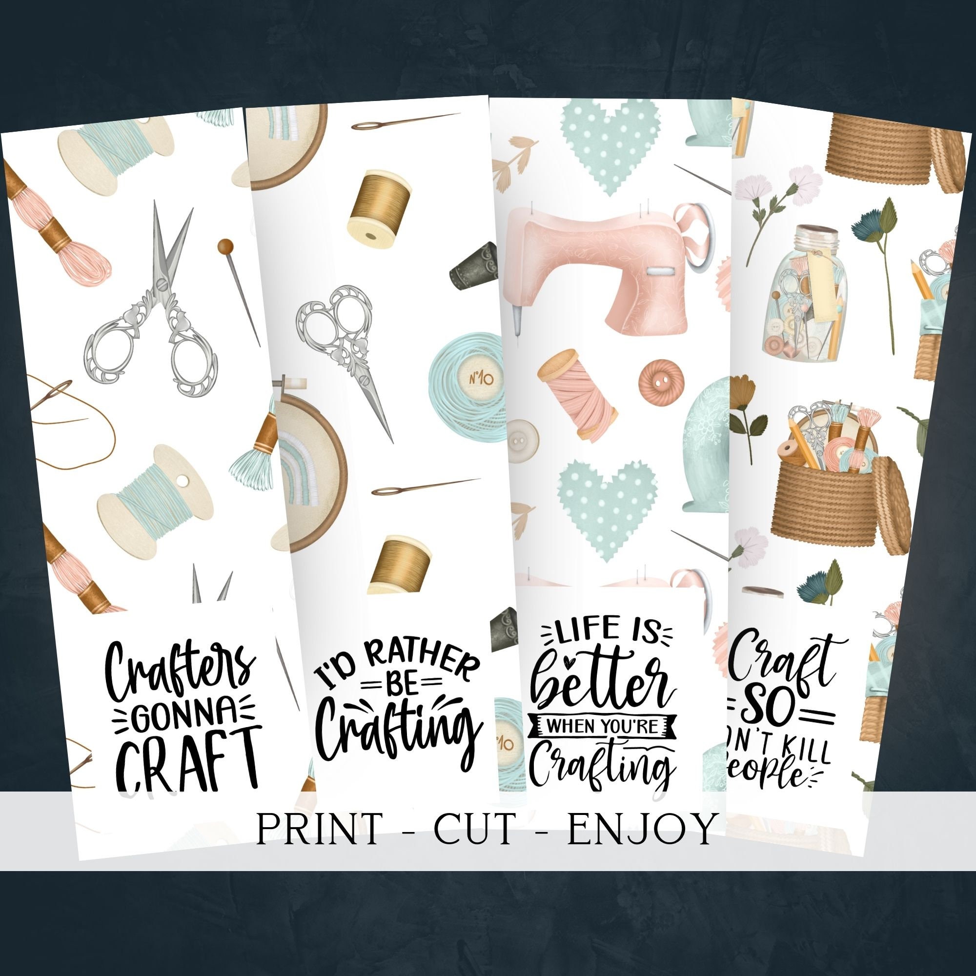 Printable Craft Quote Bookmarks, INSTANT DOWNLOAD, Printable Bookmark ...