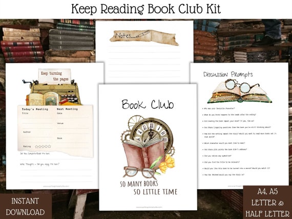 Keep Reading Book Club Planner Book Club Discussion Book - Etsy