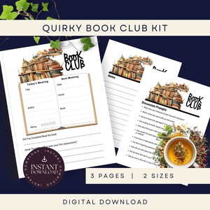Book Club Kit, INSTANT DOWNLOAD, Reading Group Resources, Printable ...