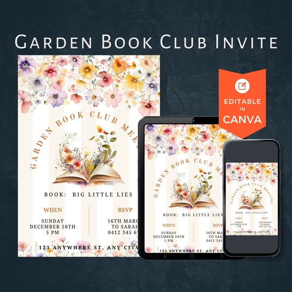 Book Club Meeting Invitation - Etsy