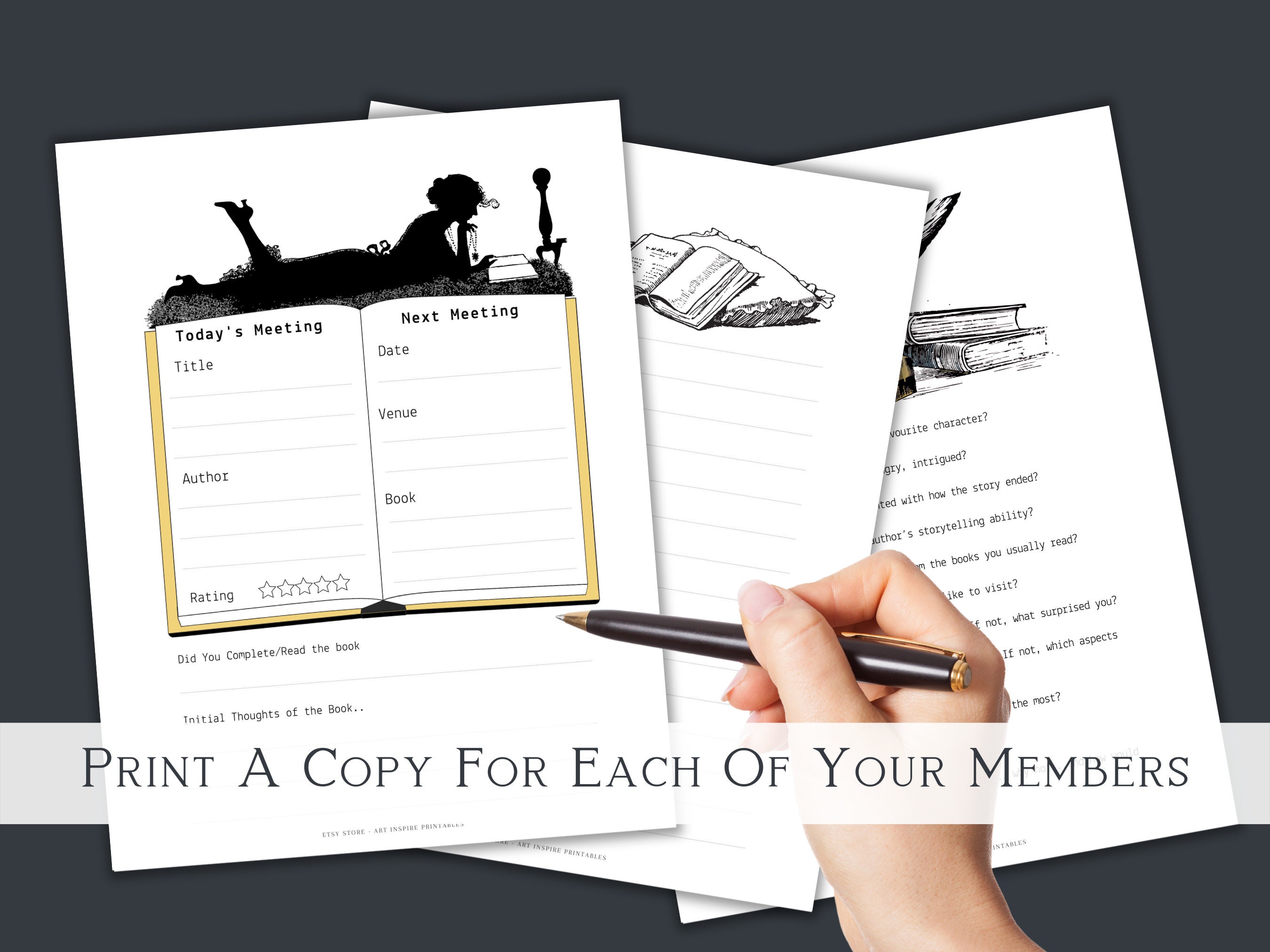 Book Club Kit Printable. Book Club Planner Book Club - Etsy
