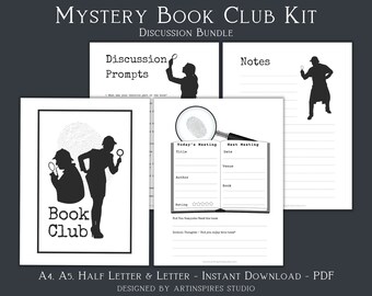 Book Club Discussion Printable - Etsy
