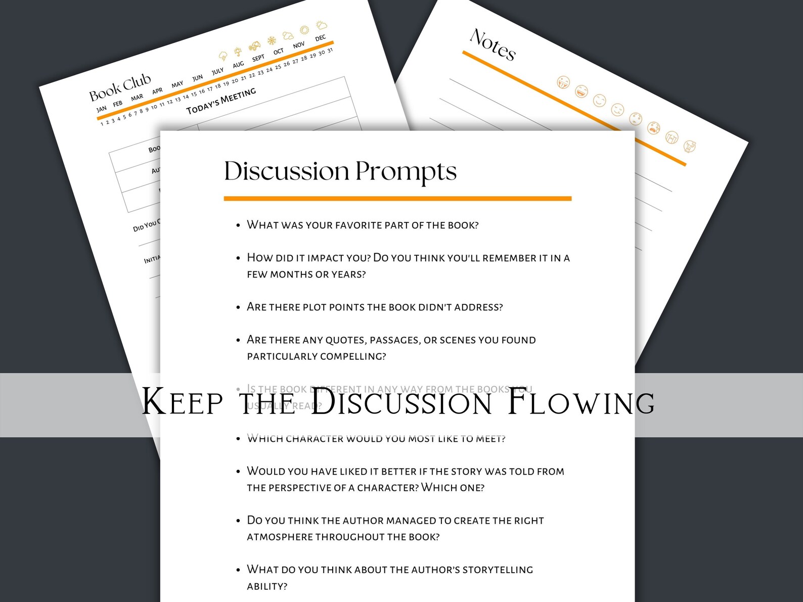 Printable Book Club Planner Book Club Discussion Book - Etsy