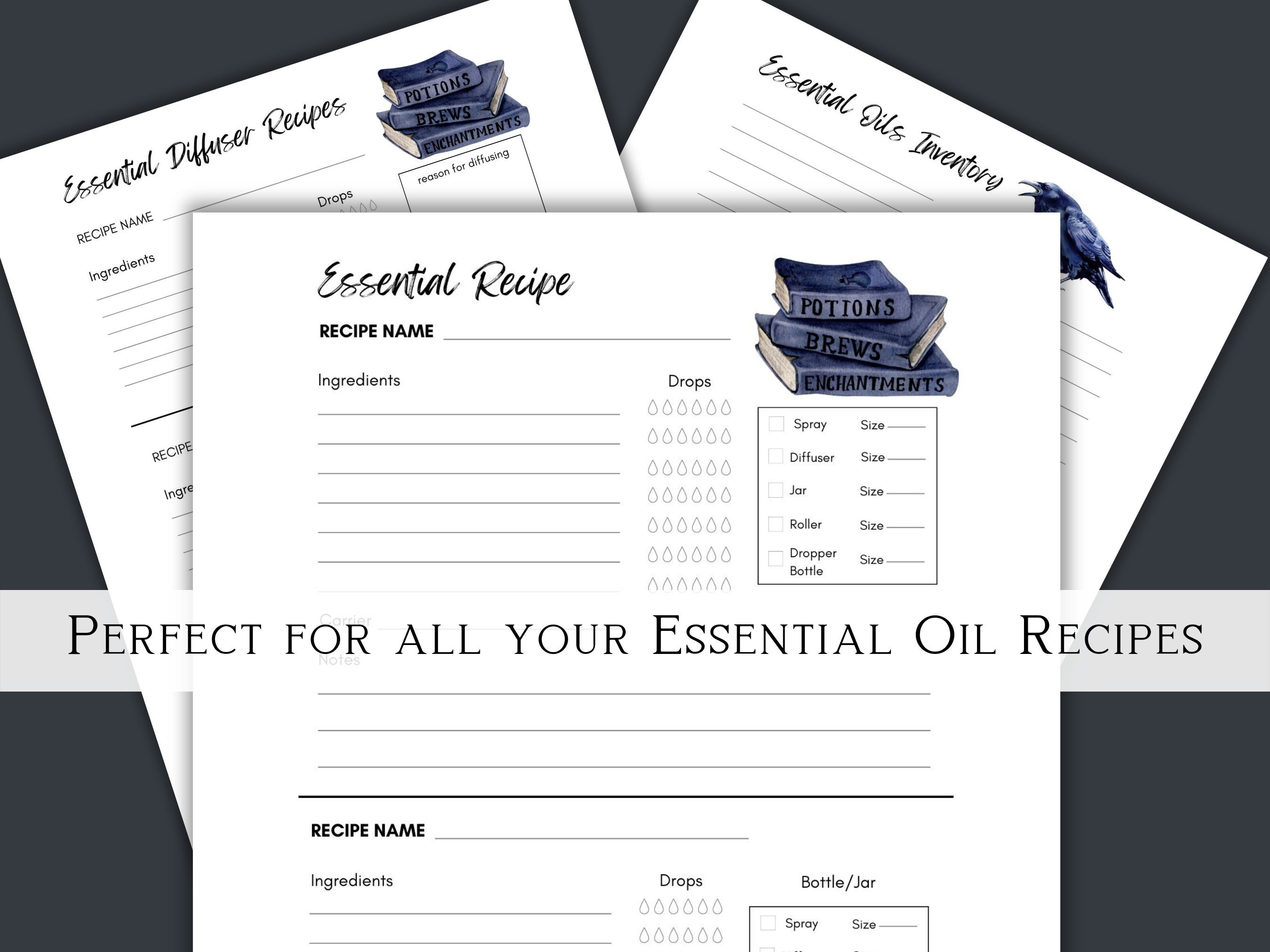 Essential Oils Printable Printable Essential Oil Journal - Etsy
