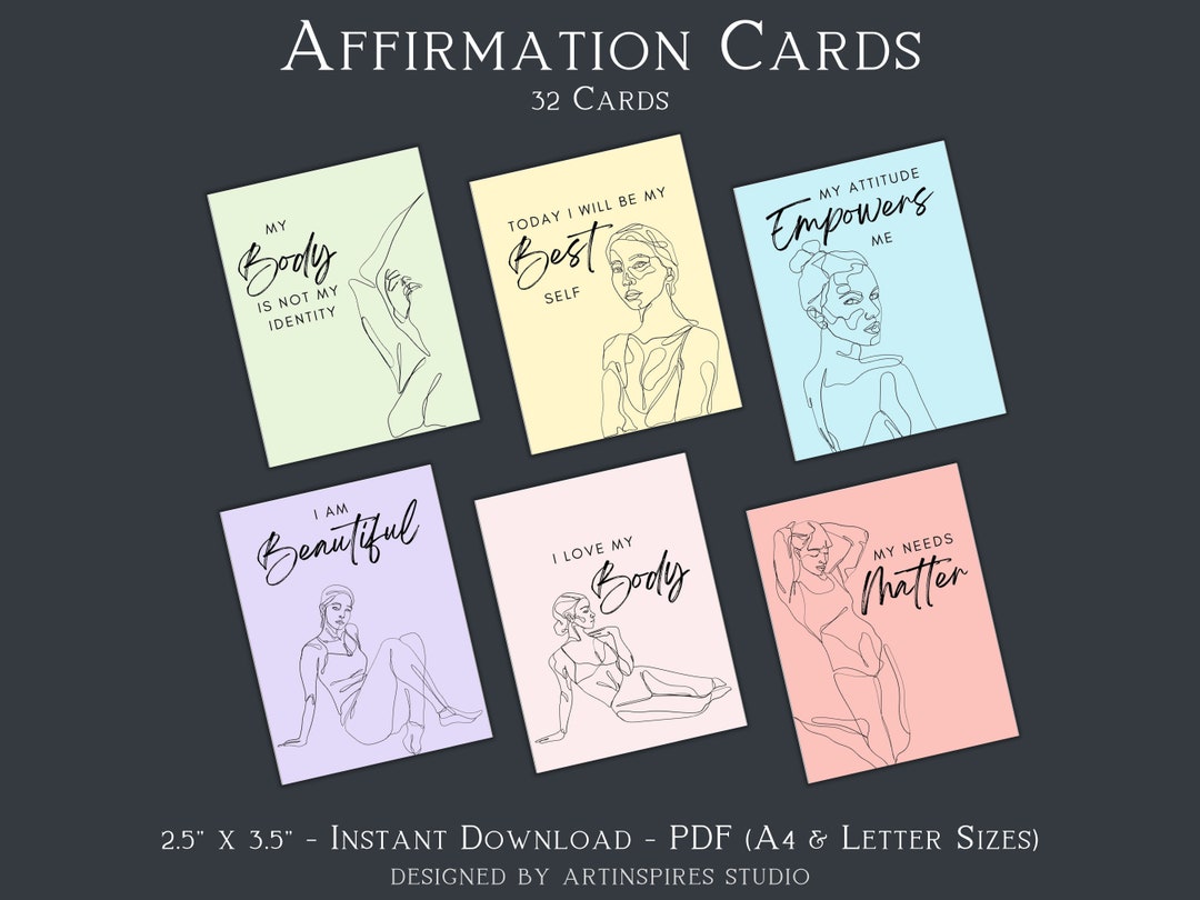 Affirmation Cards, Daily Cards, Positivity Cards, Motivational ...