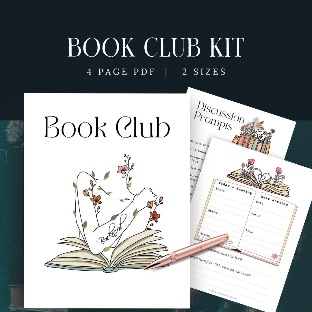 Book Club Planner, Book Club Discussion Bundle, Reading Journal ...