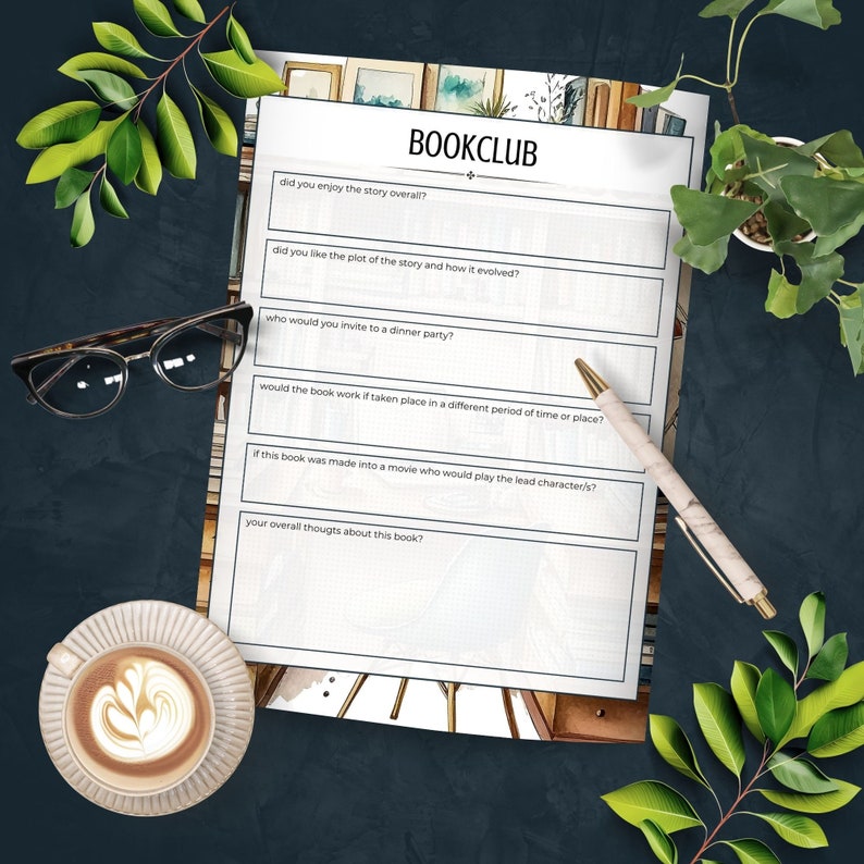 Book Club Printable, Book Club Discussions, DOWNLOAD, Questions for ...