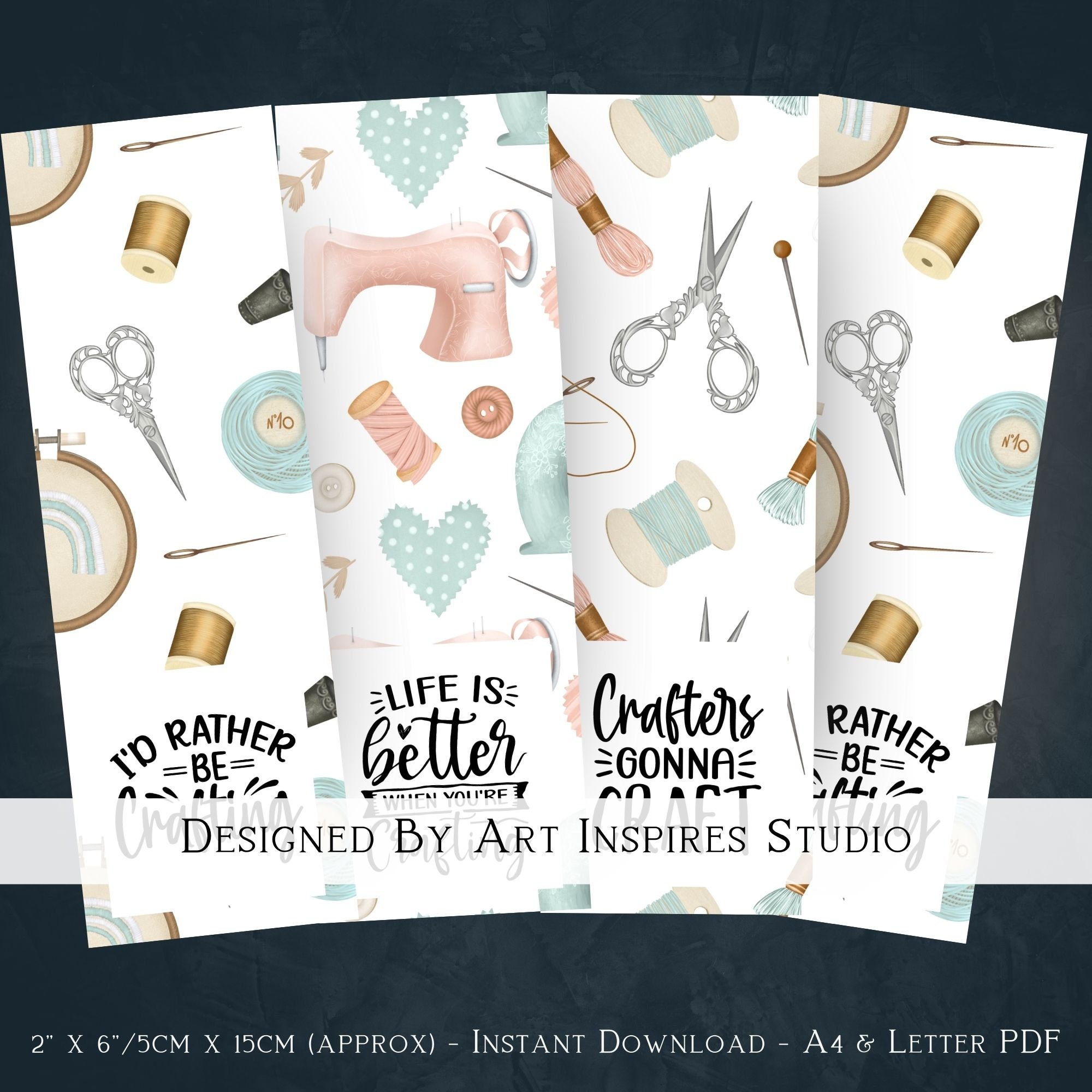 Printable Craft Quote Bookmarks, INSTANT DOWNLOAD, Printable Bookmark ...