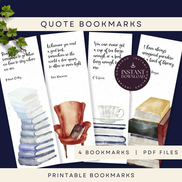 Quote Bookmarks - Etsy