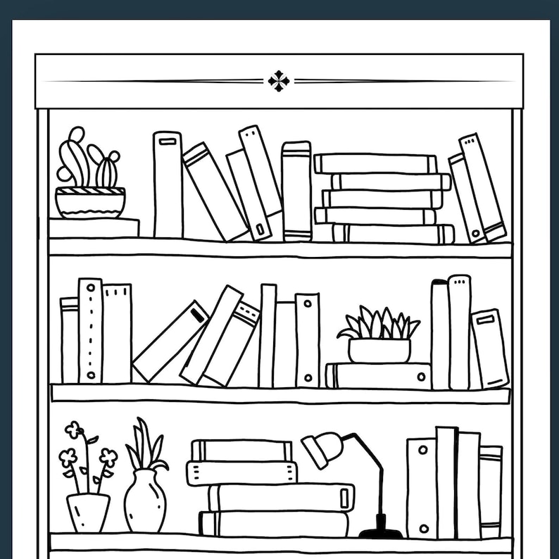 Bookshelf Reading Tracker, INSTANT DOWNLOAD, Bookshelf Reading Log ...