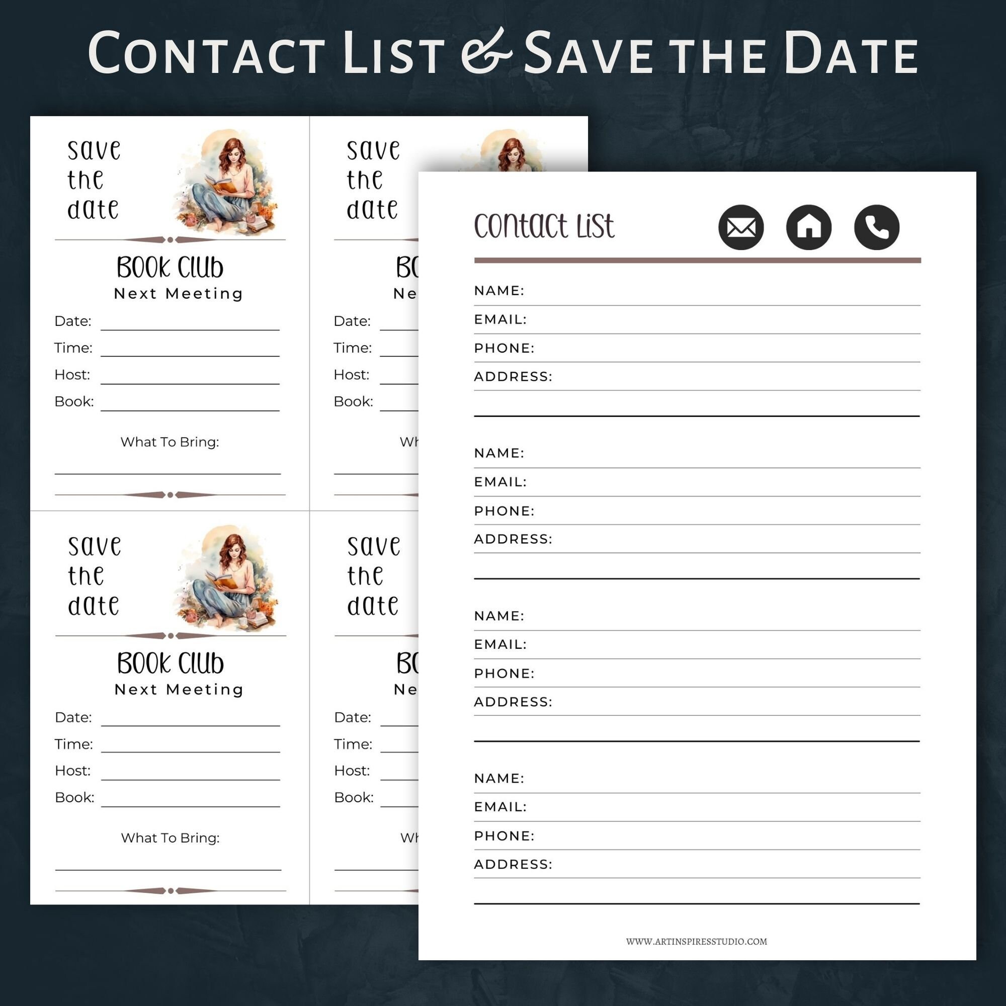 Book Club Printable, Book Club Discussions, DOWNLOAD, Questions for ...
