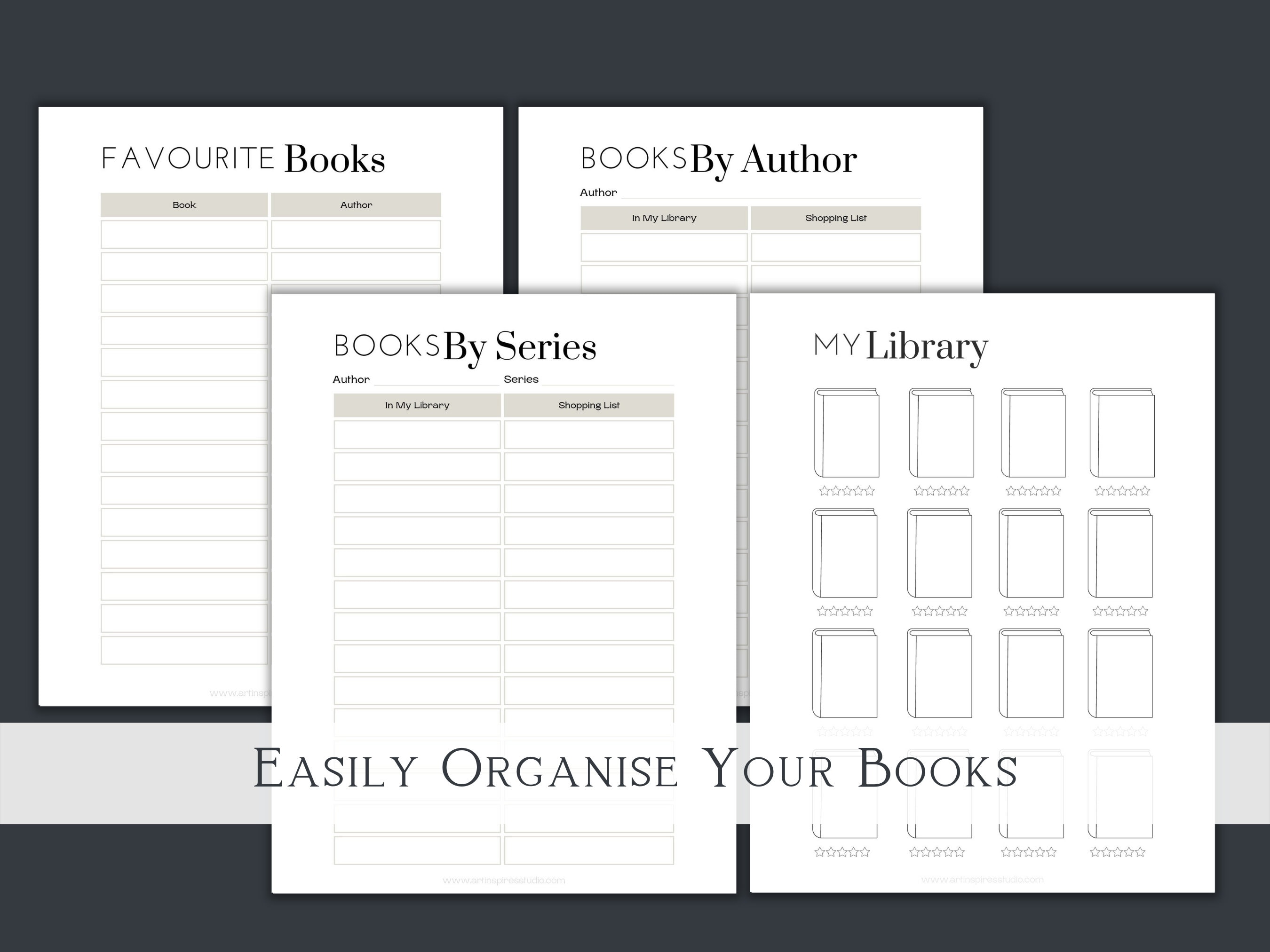 Book Journal Planner, Printable Reading Planner, Reading Log, Reading ...
