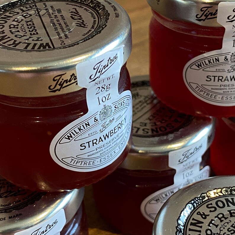 Wilkin Sons Tiptree Jams 28g Mini Jars Strawberry Raspberry - Etsy UK