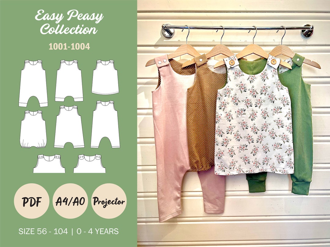 Easy Peasy Collection Sewing Pattern PDF - Etsy