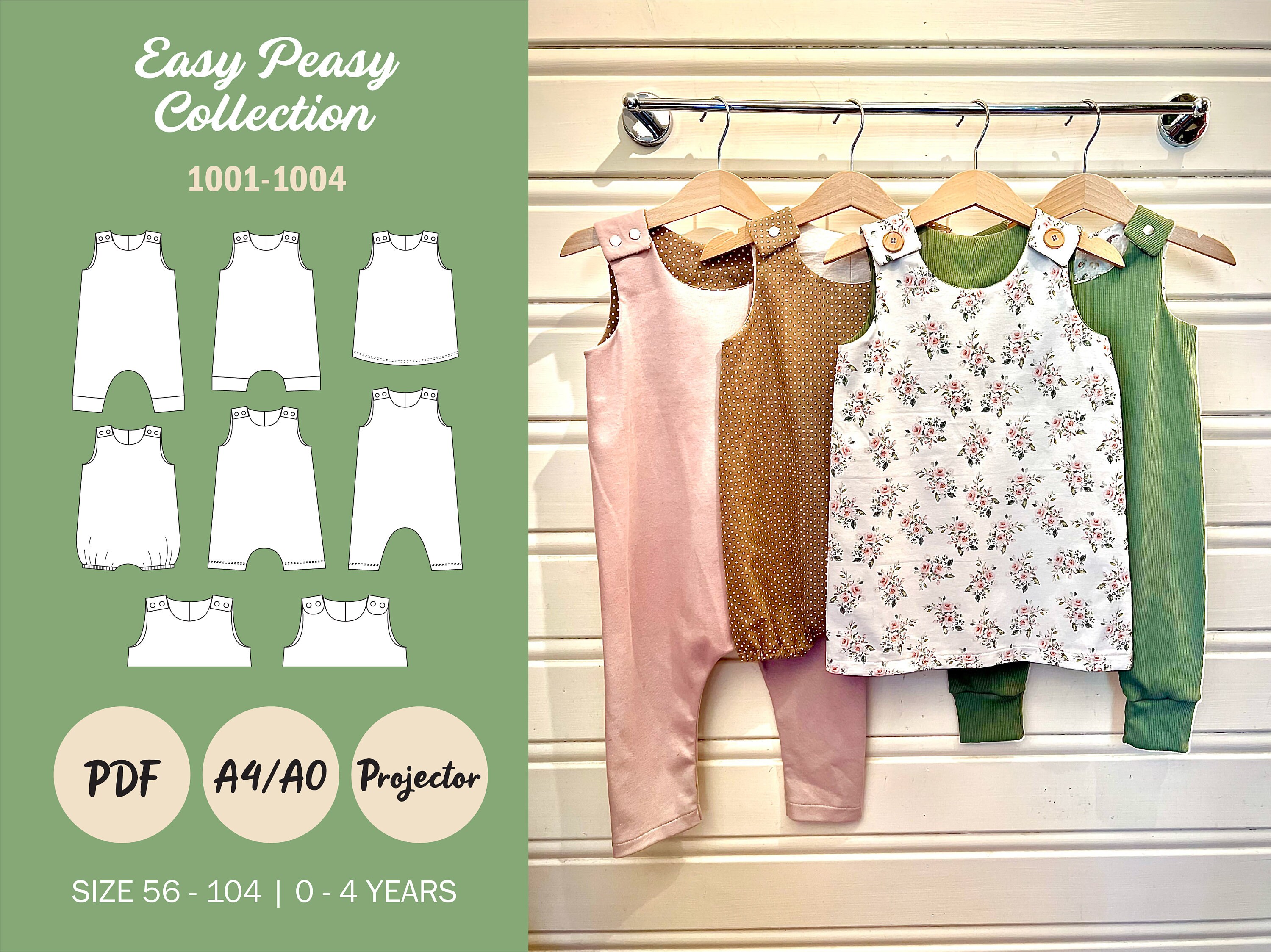 Easy Peasy Collection Sewing Pattern PDF - Etsy