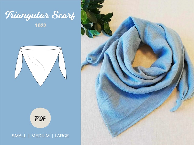 Triangular Scarf Sewing Pattern PDF - Etsy