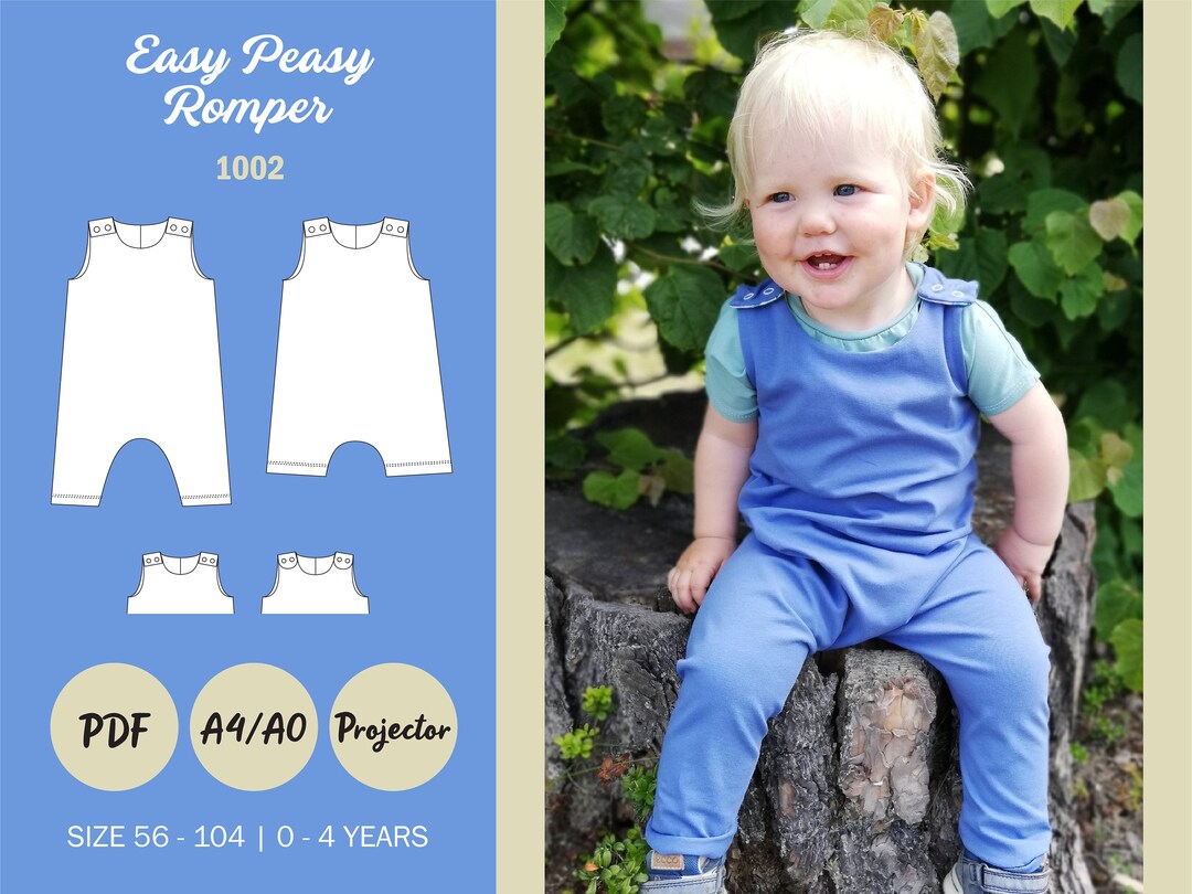 Easy Peasy Romper Sewing Pattern PDF - Etsy