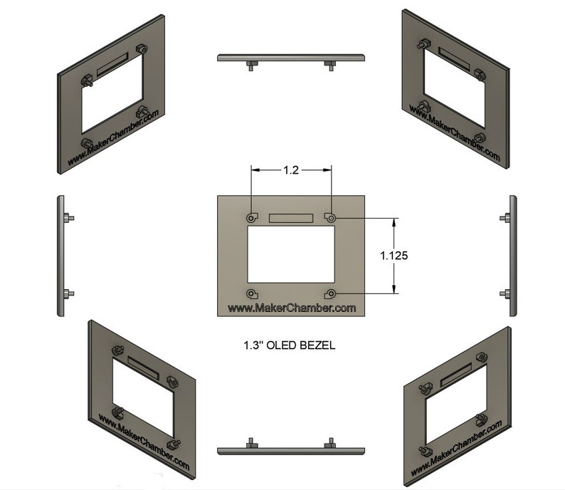 Arduino Enclosure Bezel 1.3" for OLED 128 X 64 - Etsy