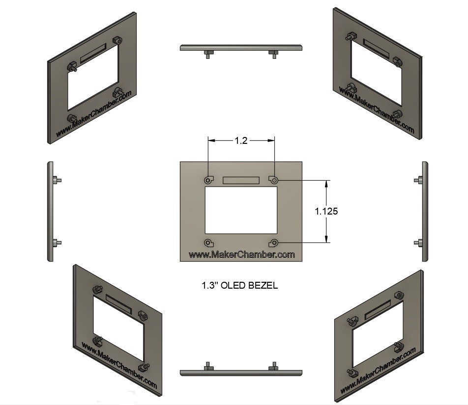 Arduino Enclosure Bezel 1.3" for OLED 128 X 64 - Etsy
