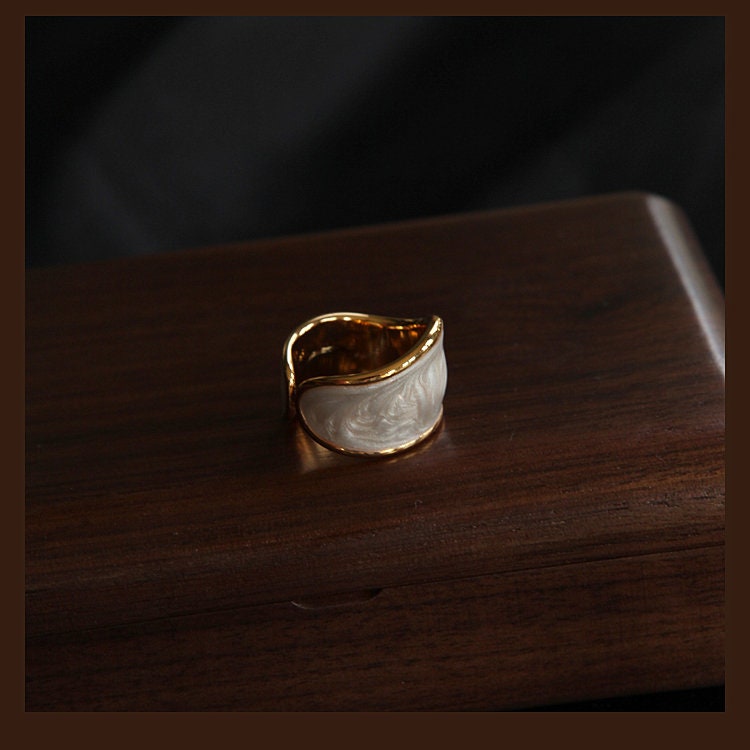 Colorful Enamel Chunky Ring Retro 90s Ring Gold Enamel Ring - Etsy