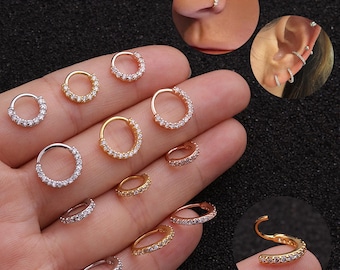 Diamond Nose Hoop - Etsy