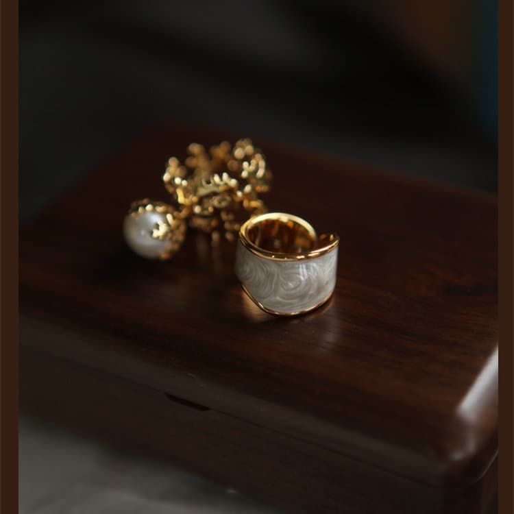 Colorful Enamel Chunky Ring Retro 90s Ring Gold Enamel Ring - Etsy