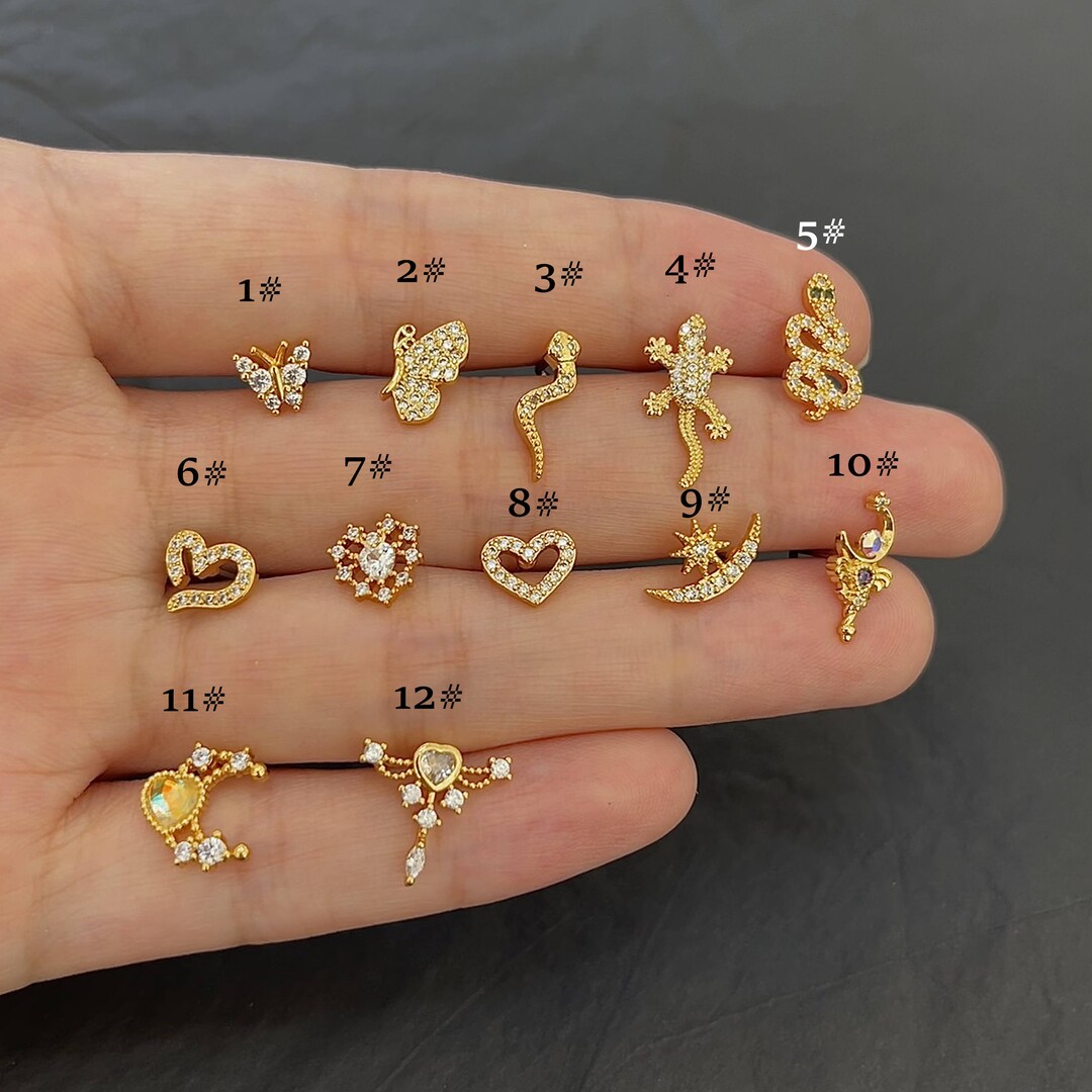 Gold Nasenstecker 20G L Schraubenform Nasenpiercing Ring - Etsy.de