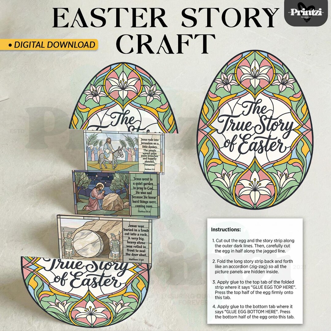 Easter Story Folding Surprise Craft, Holy Week Story for Kids, Bible ...
