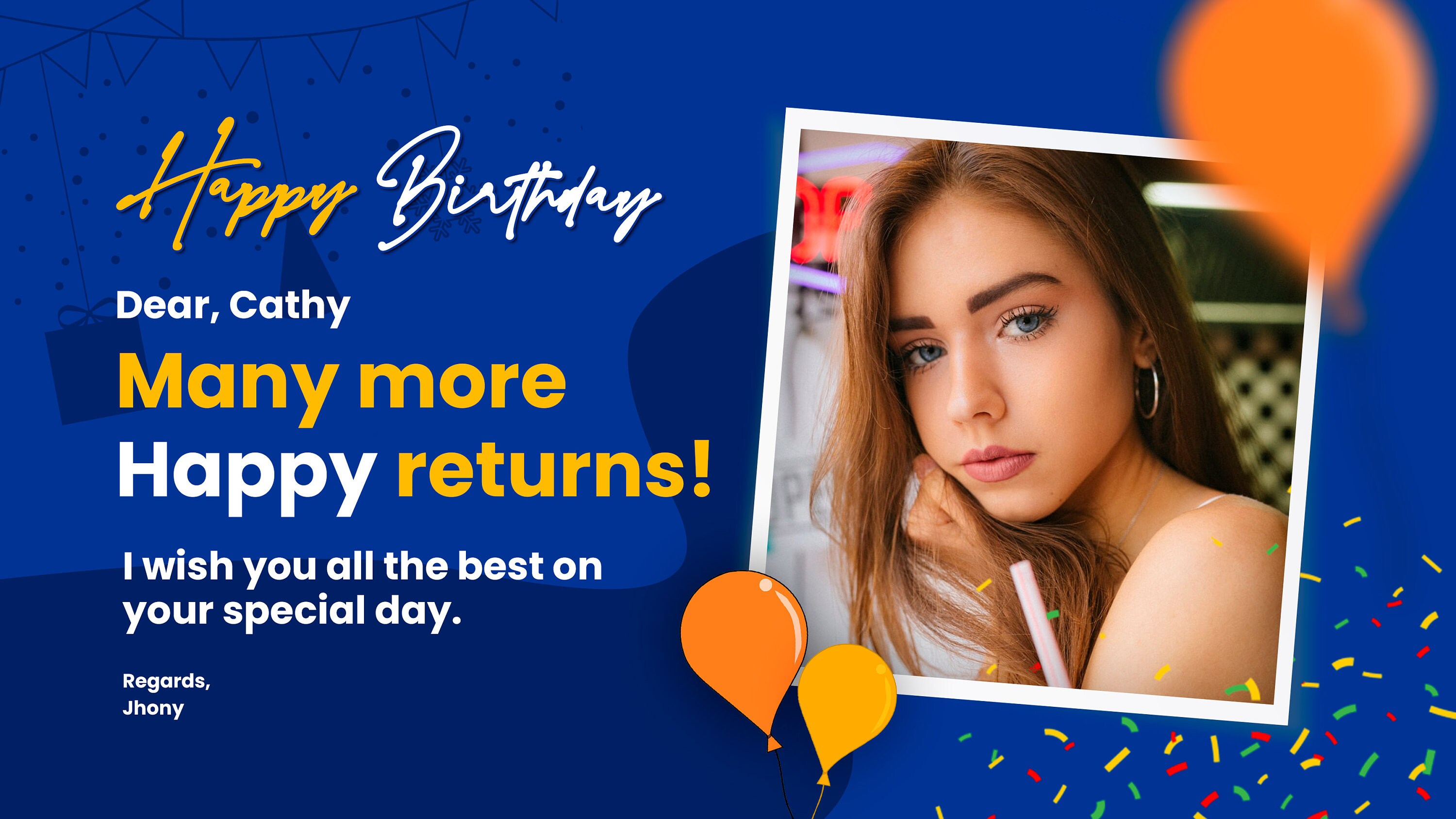 Printable Birthday Card Editable Happy Birthday Greeting - Etsy