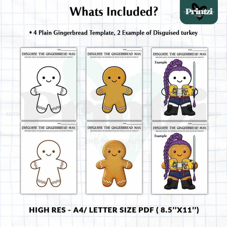 Rumi Gingerbread Man Disguise Printable, KPOP Demon Hunters Craft, Saja ...
