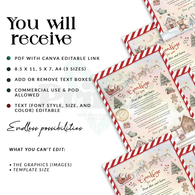 Editable Elf Goodbye Letter Elf Departure Letter Elf Farewell Letter ...