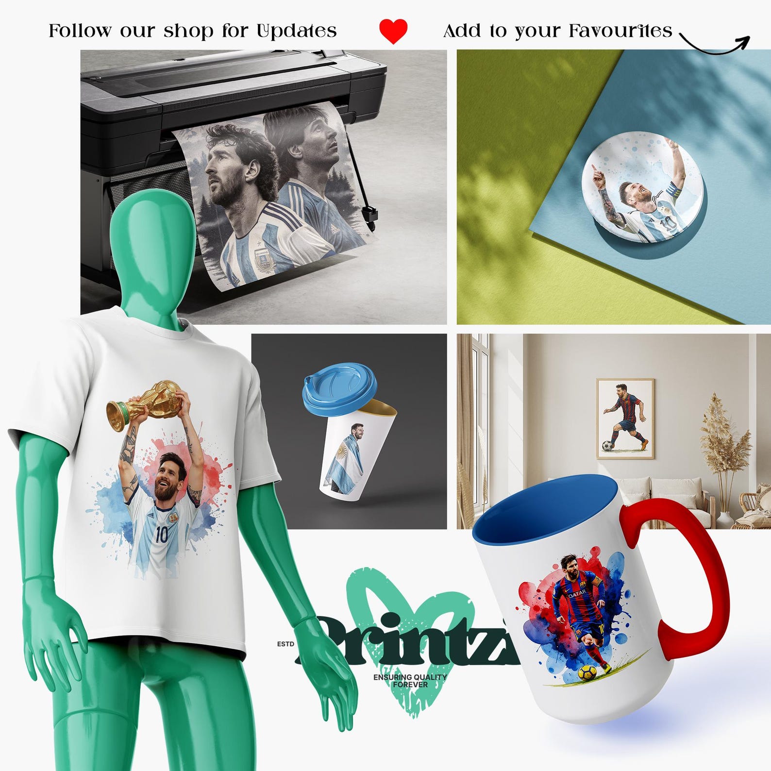 Lionel Messi Clipart Bundle: Soccer Star PNG Files (digital Download ...