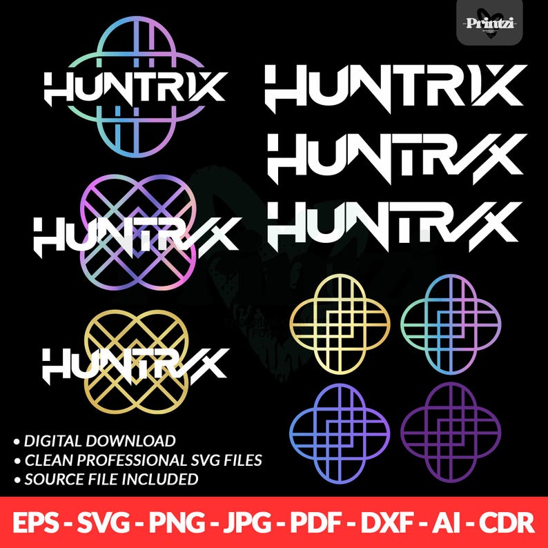 K-pop Huntrix Logo Pack | Kpop Demon Hunters Clipart | SVG, Png, Eps ...