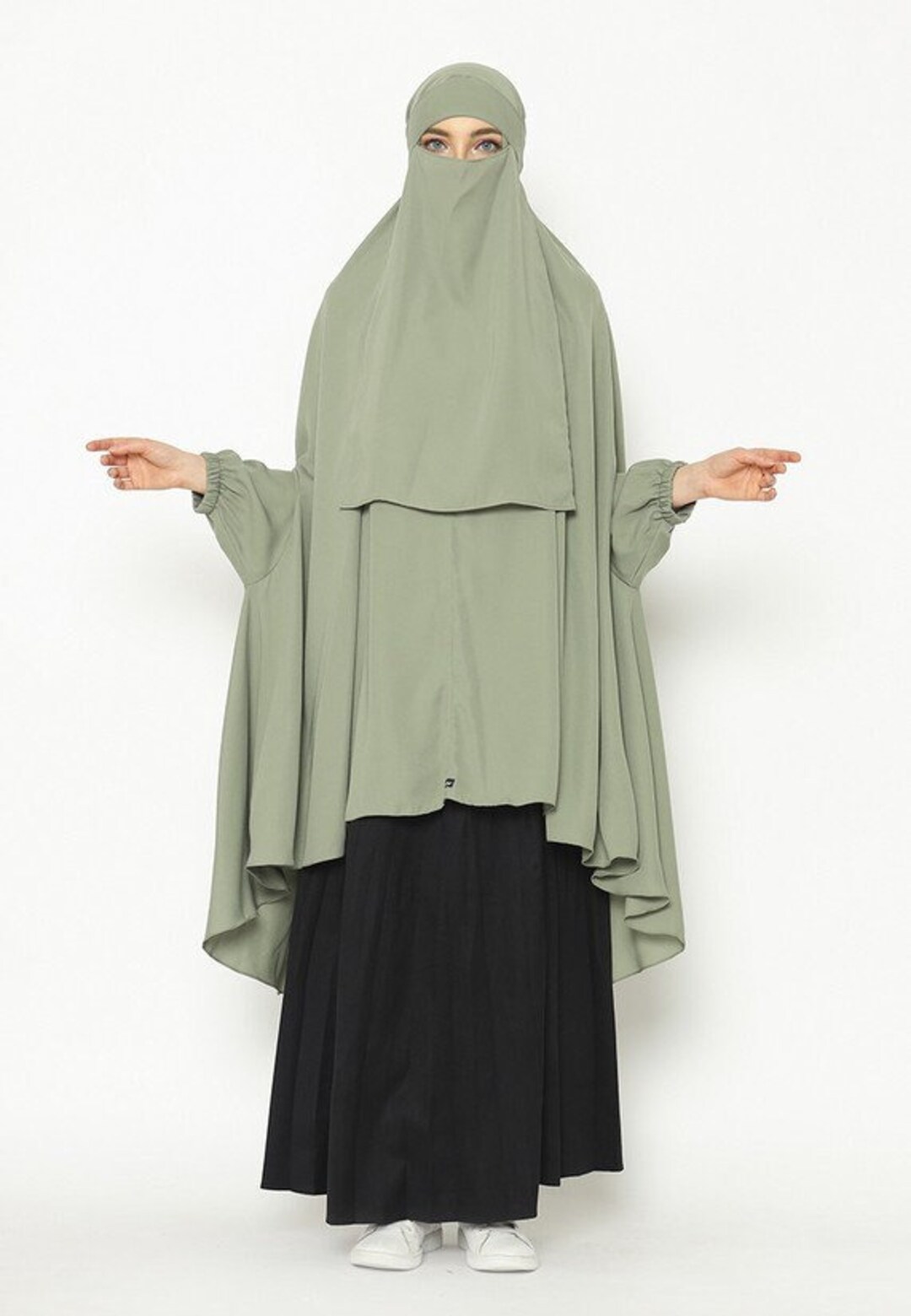 Sage Green Extra Long Khimar Long Khimar Hijab Burqa Easy - Etsy