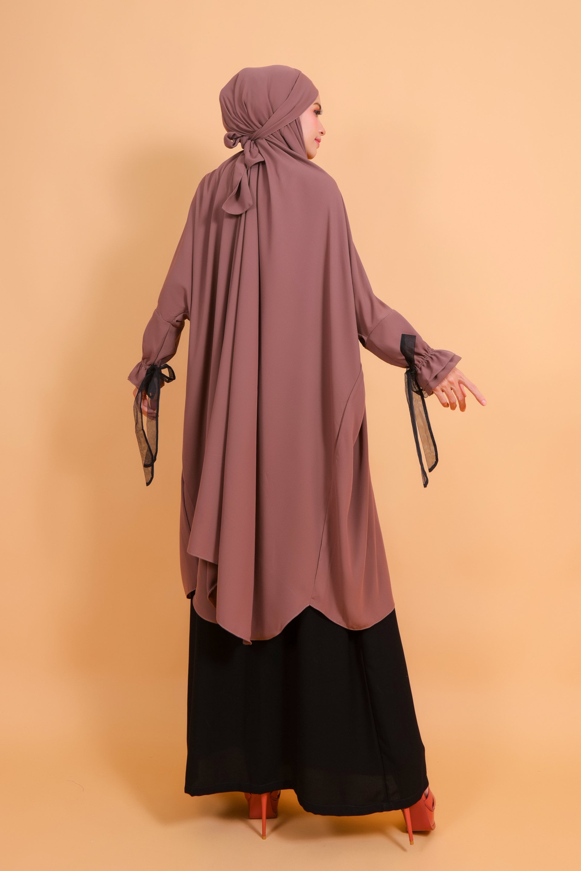 French Khimar, Khimar With Sleeves, Chiffon Khimar Jilbab Full Length ...