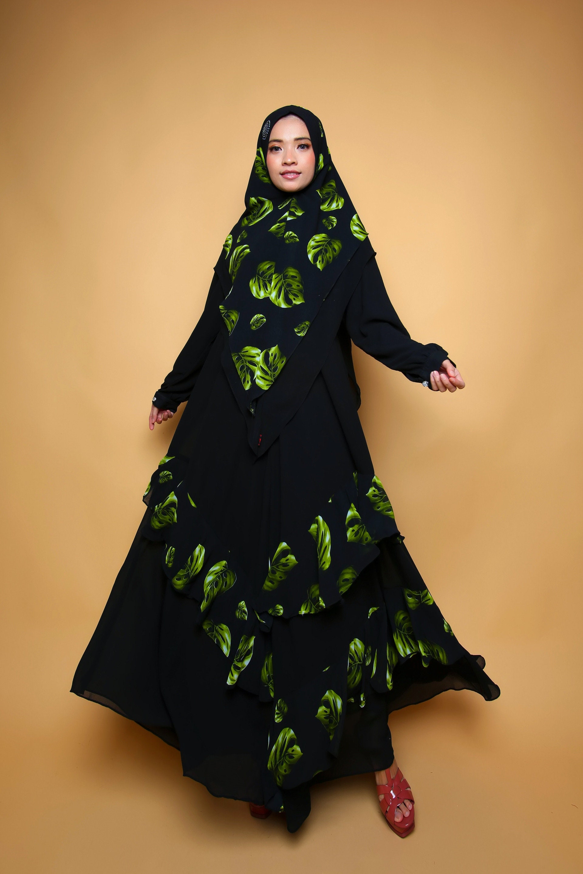 Black Abaya Full Body Cover Dress, Full Length Abaya Dress, Maxi Dress ...