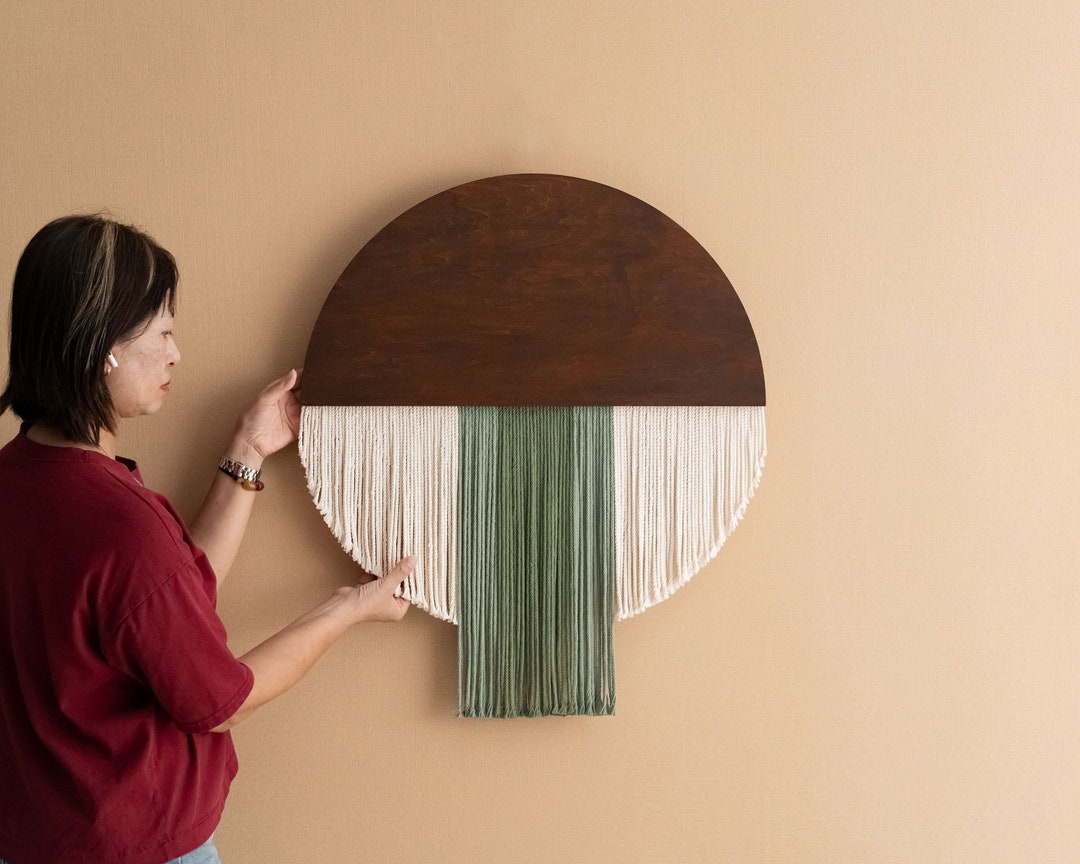 Round Wall Art Yarn Tapestry for Perfect New Home Gift V60 - Etsy