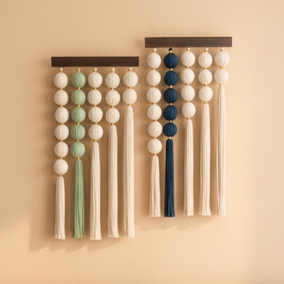 Minimal Macrame Wall Hanging With Tassels – the Cascade U31 - Etsy