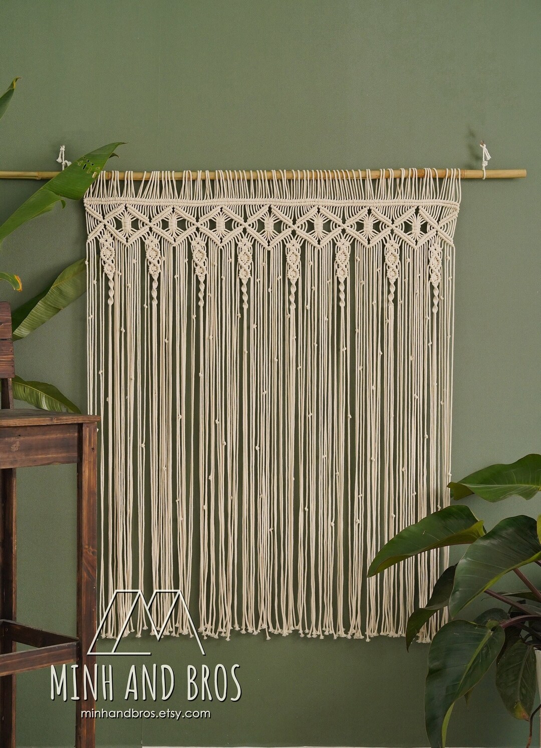 Boho Macrame Curtain, Window Valances, Bohemian Wall Decor, Boho ...