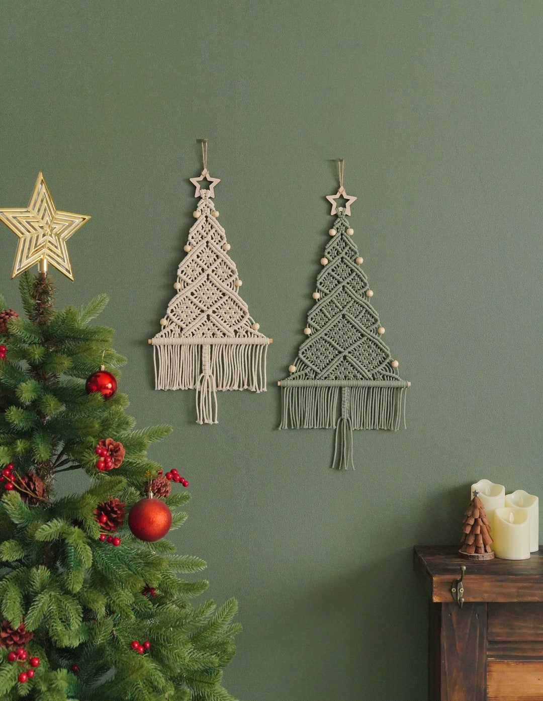 Macrame Christmas Tree, Macrame Christmas, Farmhouse Christmas ...