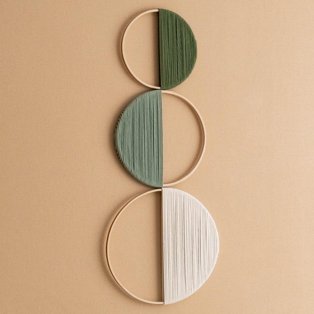 Circle Wall Hanging, Scandinavian Decor, Geometric Art, Circle Wall ...