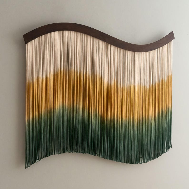 Waves of Joy Macrame Wall Hanging Ombre Yellow to Green U26 - Etsy