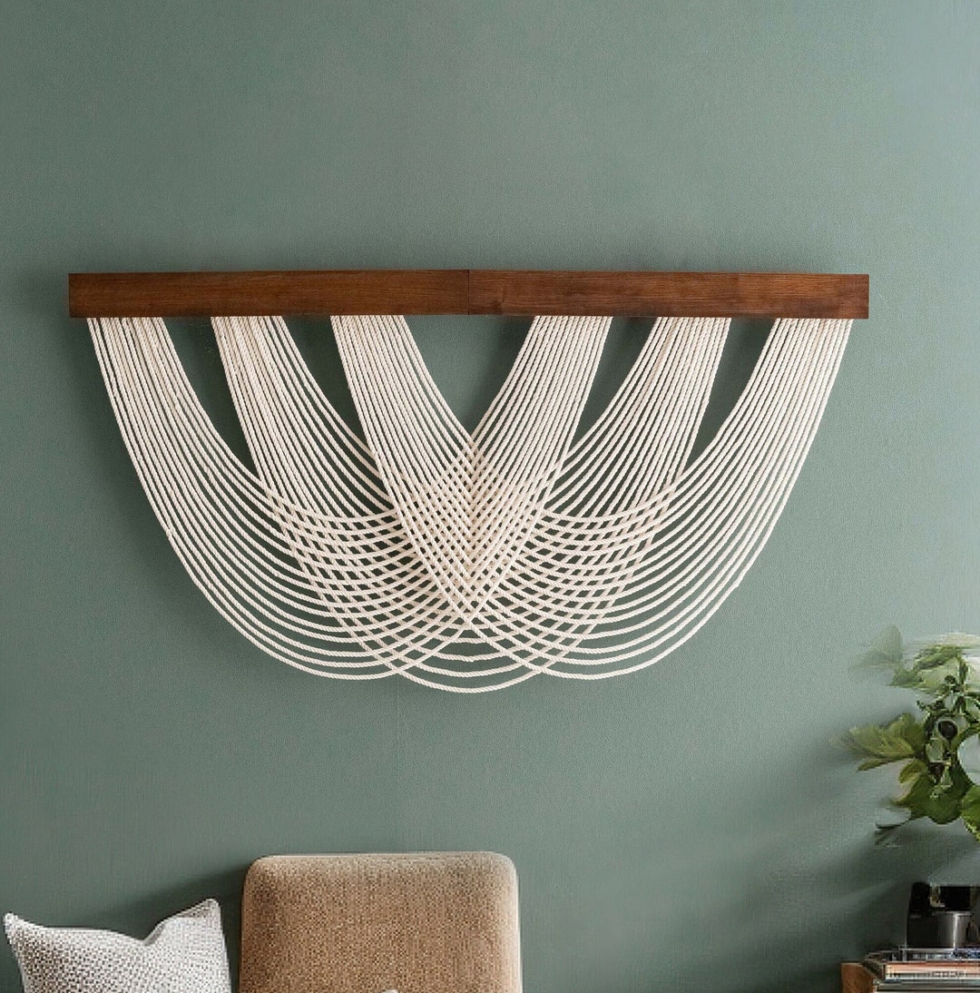 Yarn Wall Decor, Mid Century Modern, Bedroom Decor, Nursery Wall Art ...