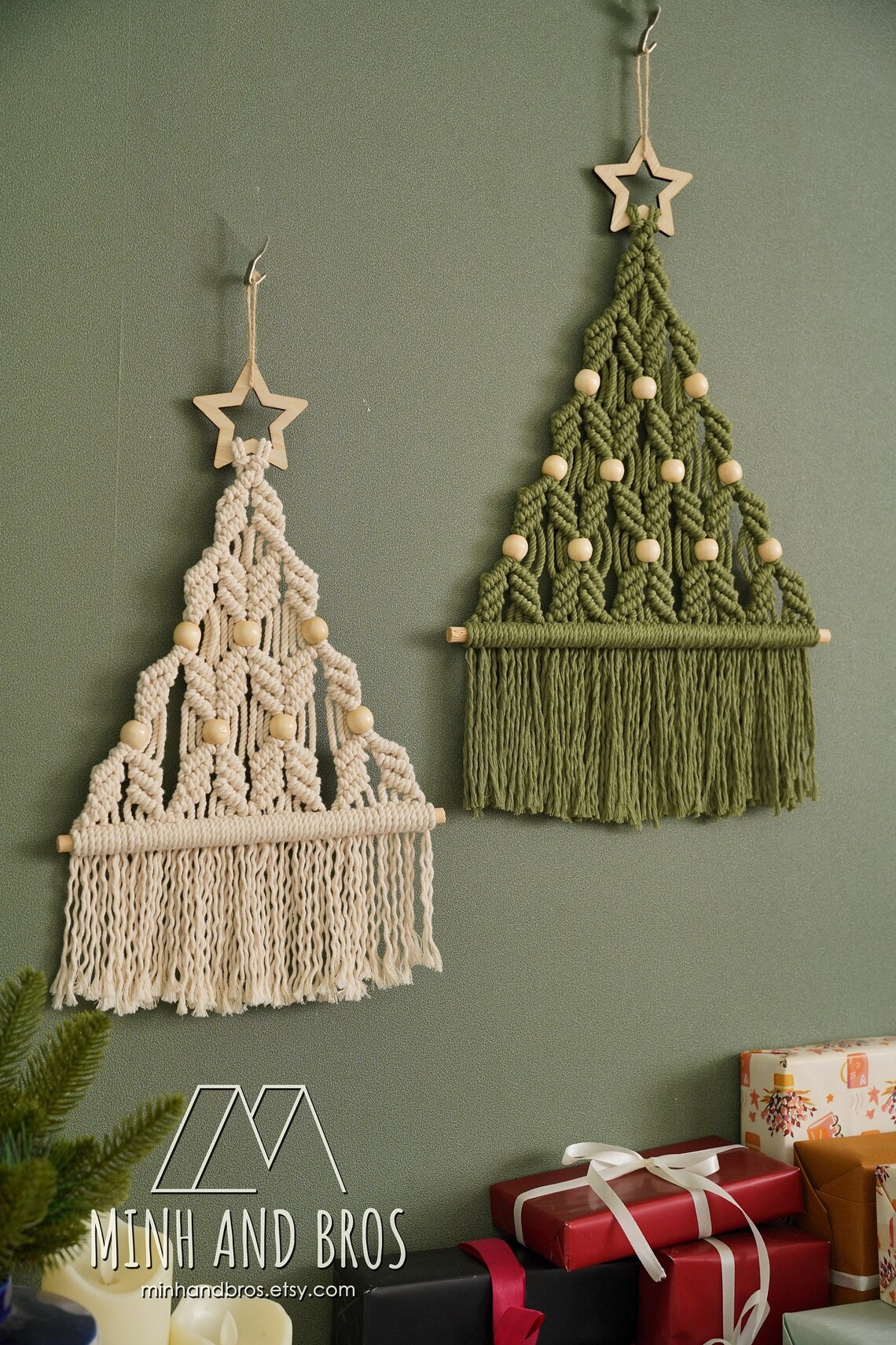 Macrame Christmas Tree Boho Christmas Decor Modern Christmas - Etsy