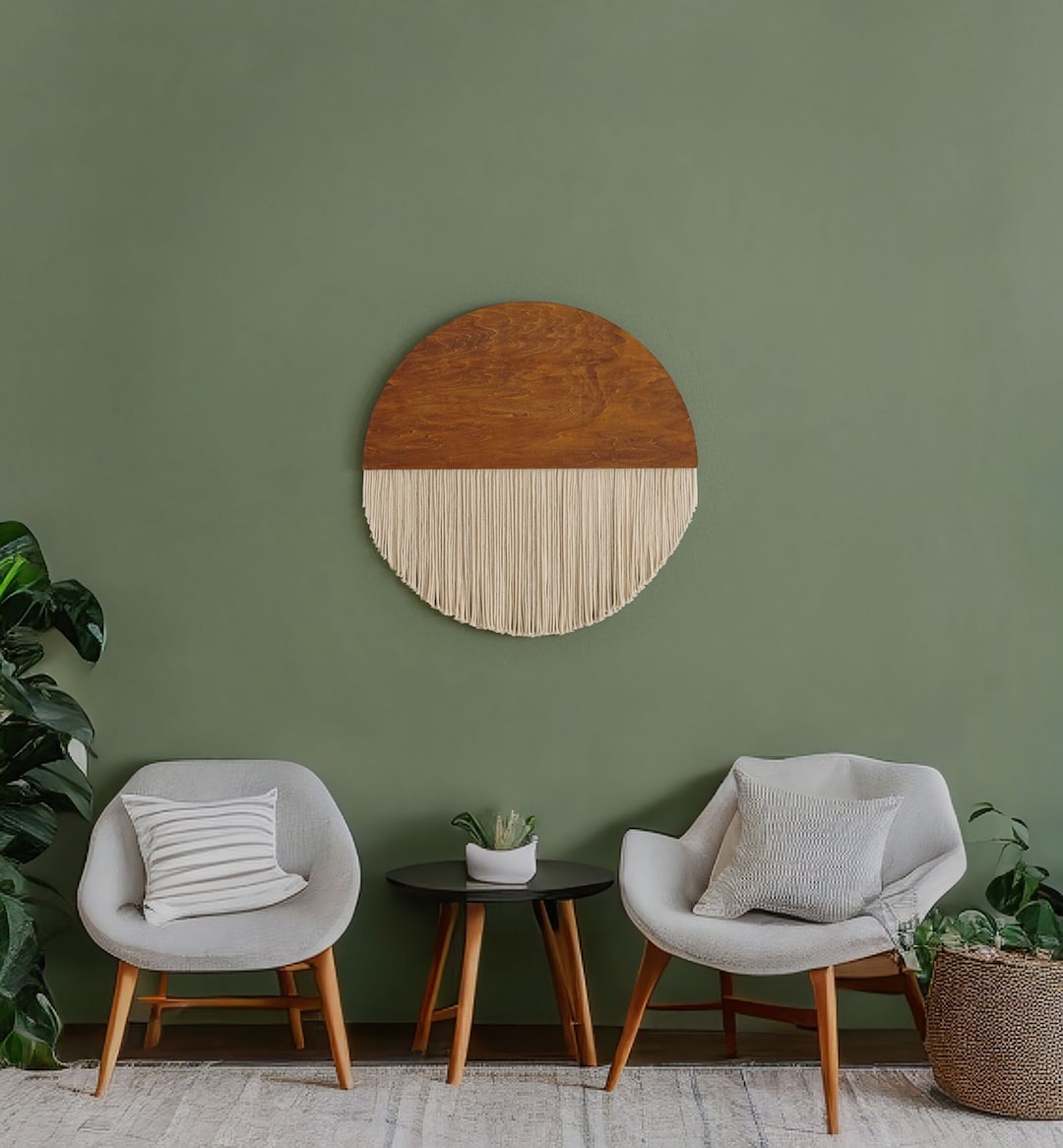 Macrame Fiber Wall Hanging, Modern Boho, Yarn Wall Hanging Farmhouse ...