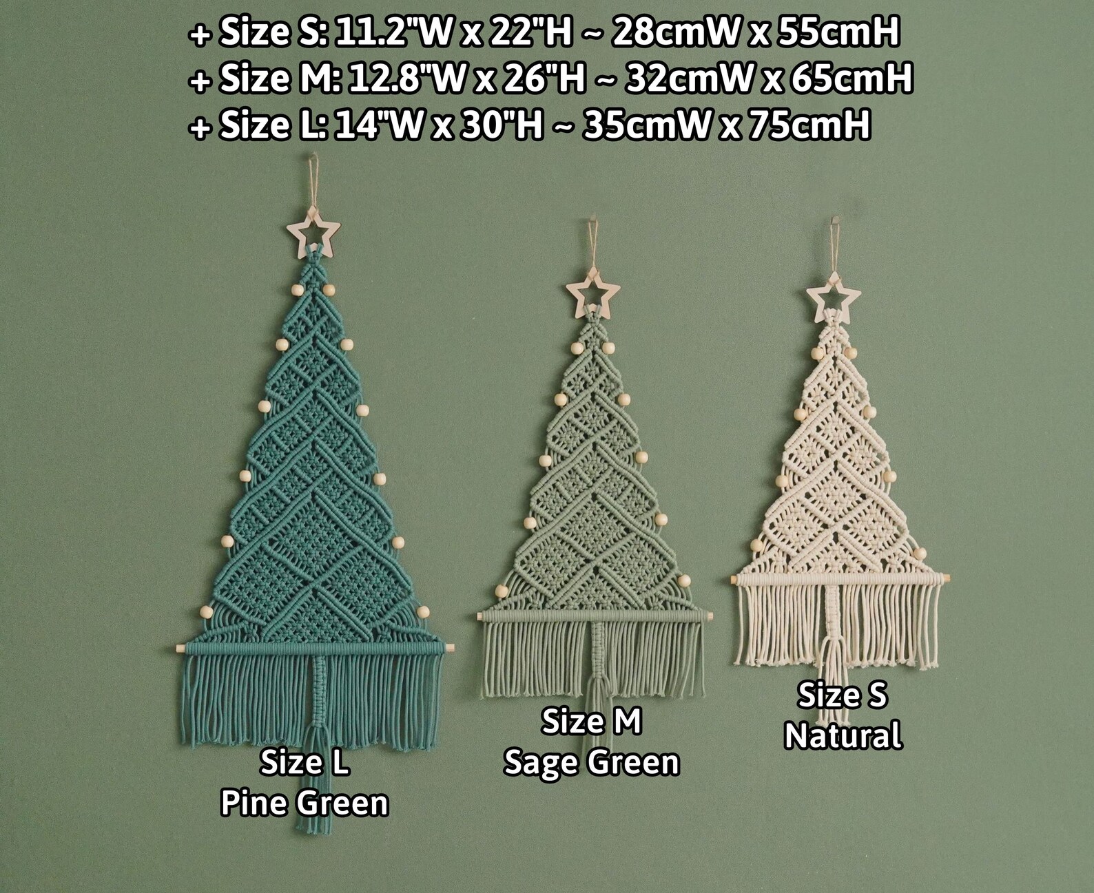 Boho Christmas Tree, Macrame Wall Art, Holiday Sign, Macrame Christmas ...