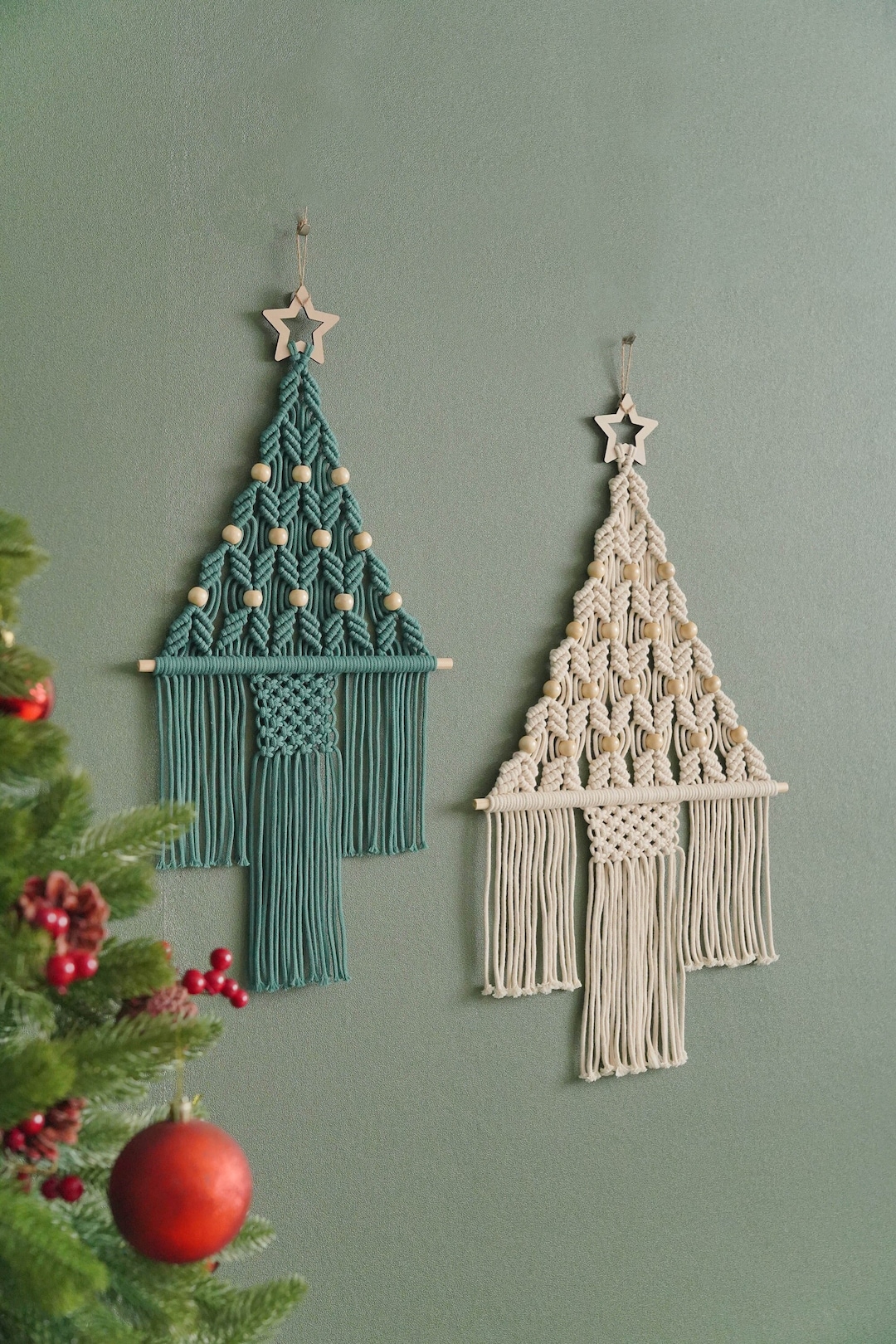 Boho Christmas Tree, Nursery Decor, Macrame Christmas, Modern Boho Xmas ...