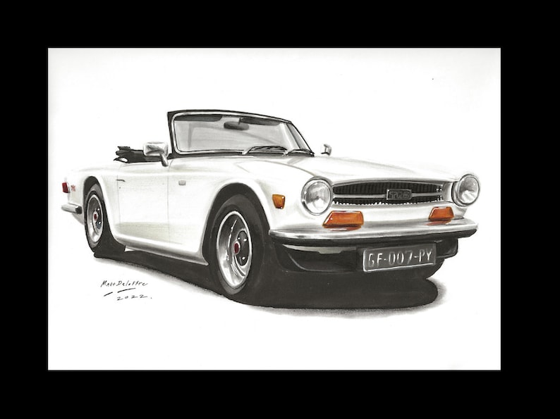 TRIUMPH TR6 Art Print - Etsy