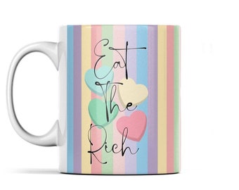 Leftist Floral Mug: Solidarity Forever Banner With Birds & Flourishing ...